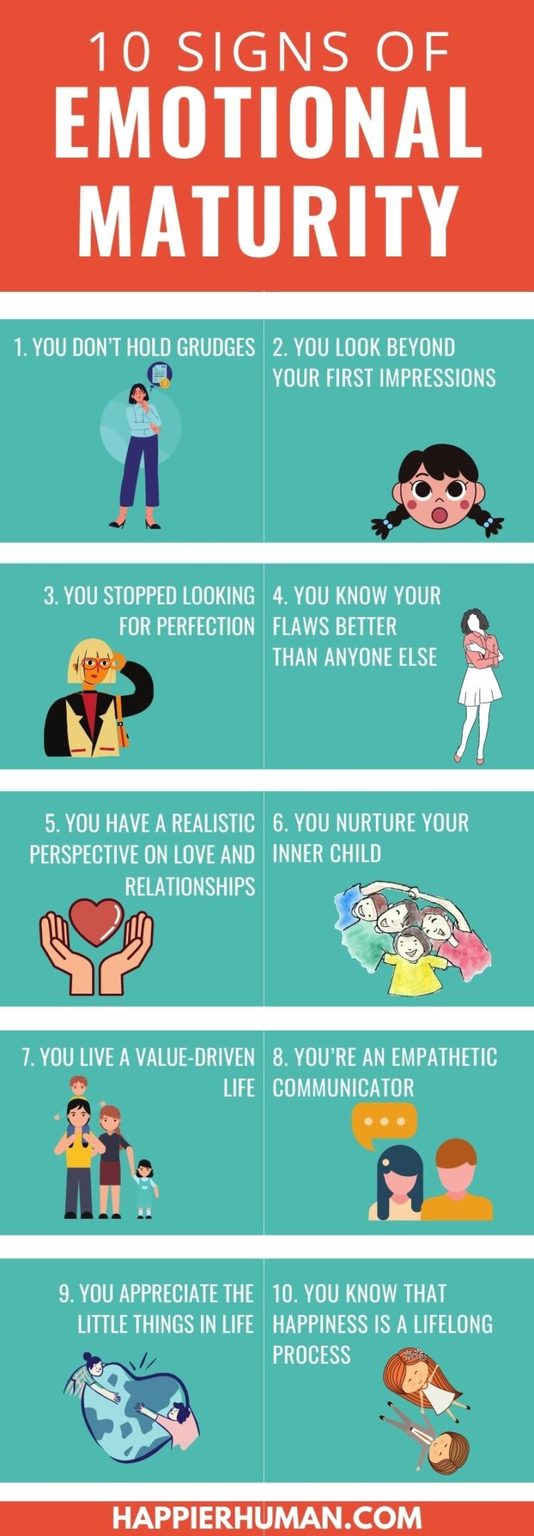 10 Signs and Examples of Emotional Maturity - Happier Human