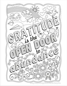 19 Printable Gratitude Coloring Pages to Show Thankfulness - Happier Human