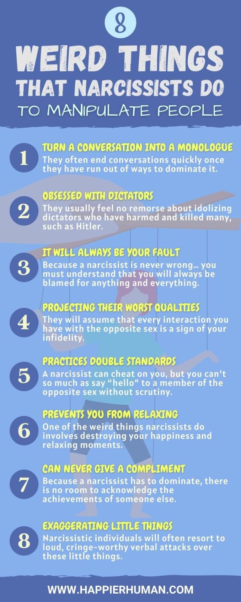 8 Weird Things That Narcissists Do to Manipulate People - Happier Human