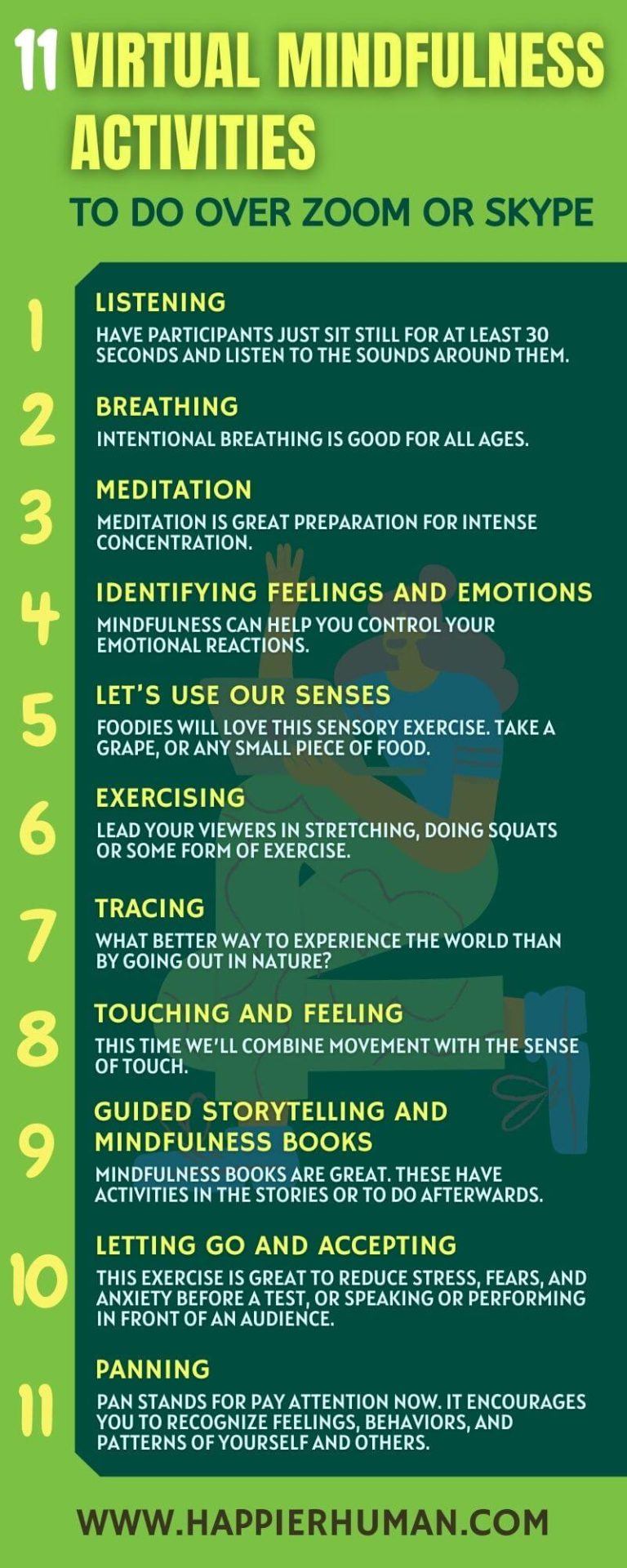 11 Virtual Mindfulness Activities Perfect for Zoom Or Skype - Happier Human