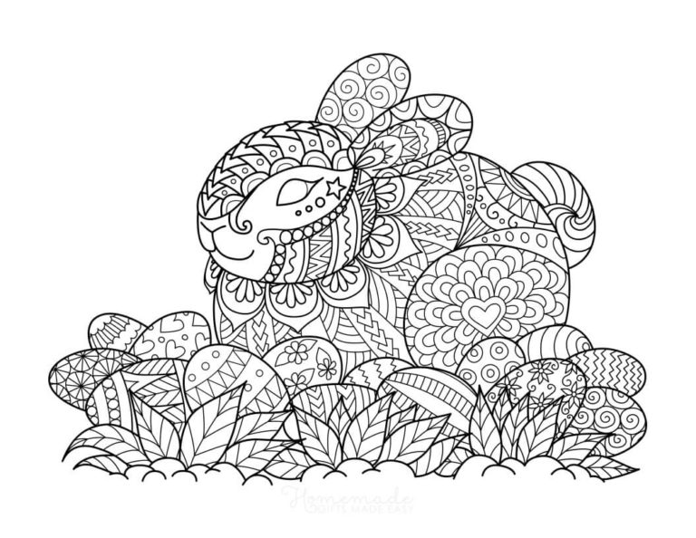 25 Printable Adult Easter Coloring Pages - Happier Human
