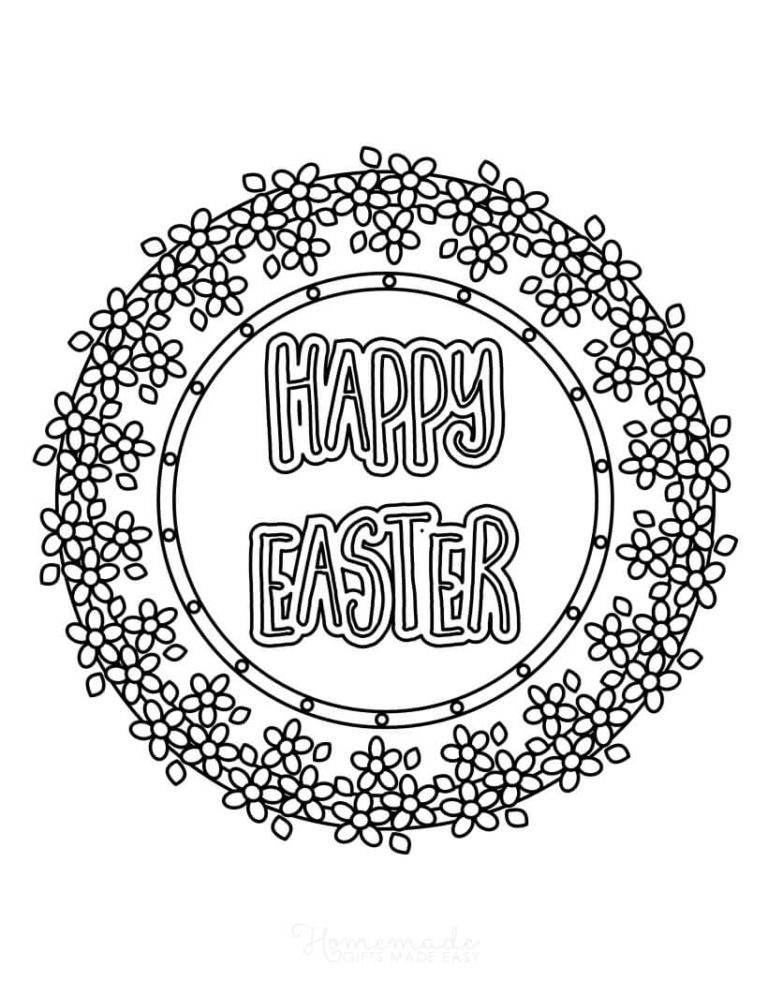 25 Printable Adult Easter Coloring Pages - Happier Human