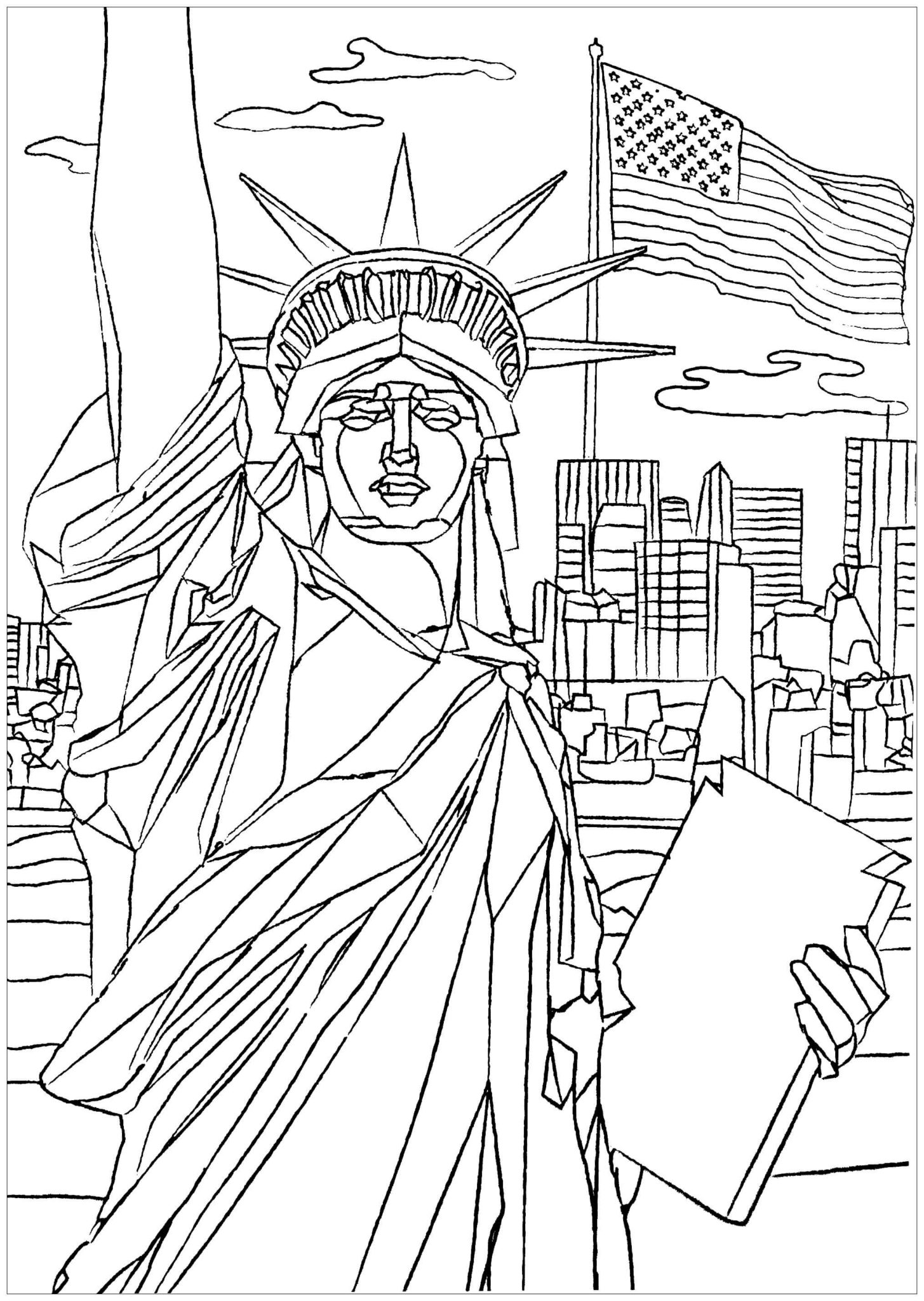 27 Printable Independence Day (4th of July) Coloring Pages - Happier Human