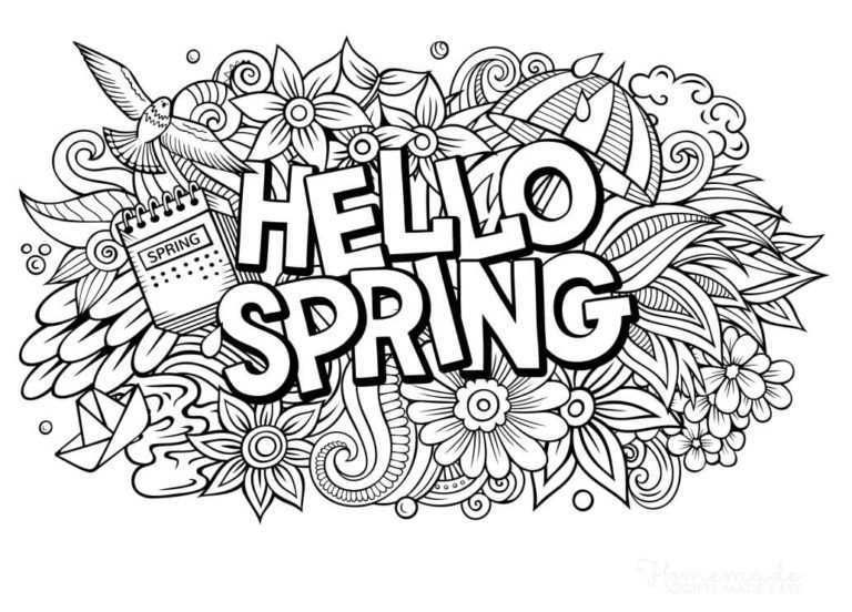 61 Printable Spring Coloring Pages for Adults & Kids
