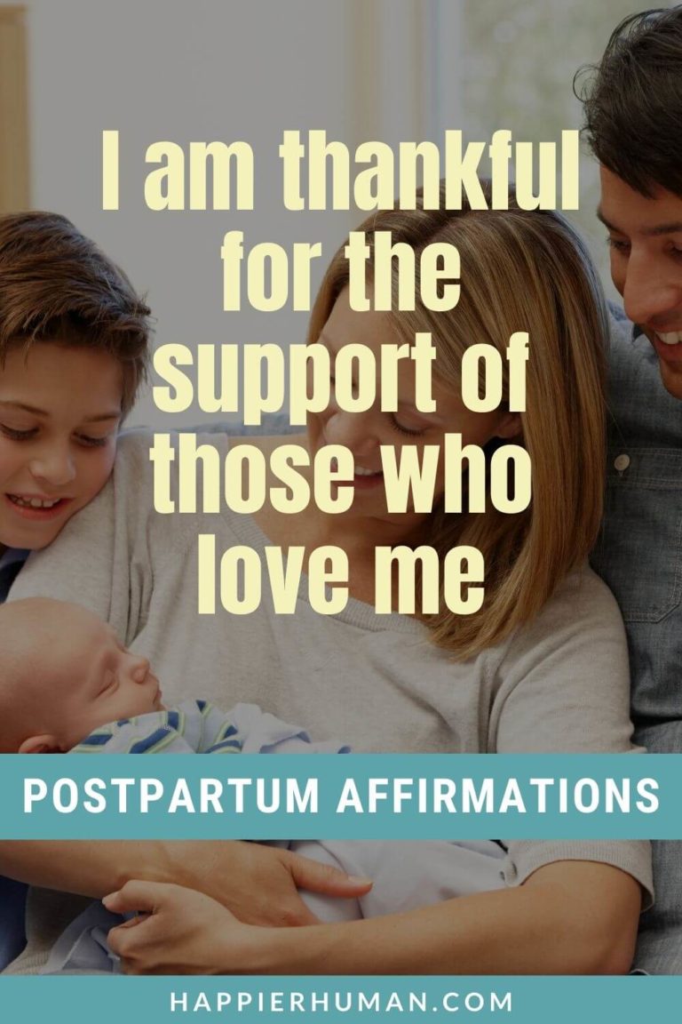 88 Positive Postpartum Affirmations for New Moms - Happier Human