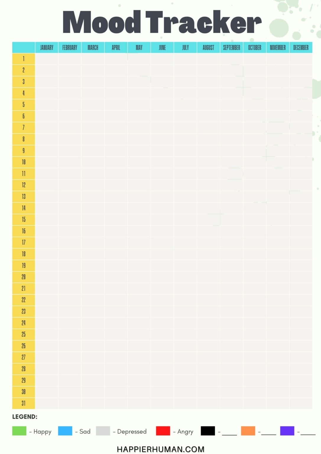 22 Mood Tracker Printables to Understand Yourself Better - Happier Human