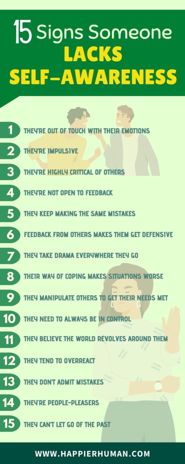 15 Signs Someone Has a Lack of Self-Awareness - Happier Human