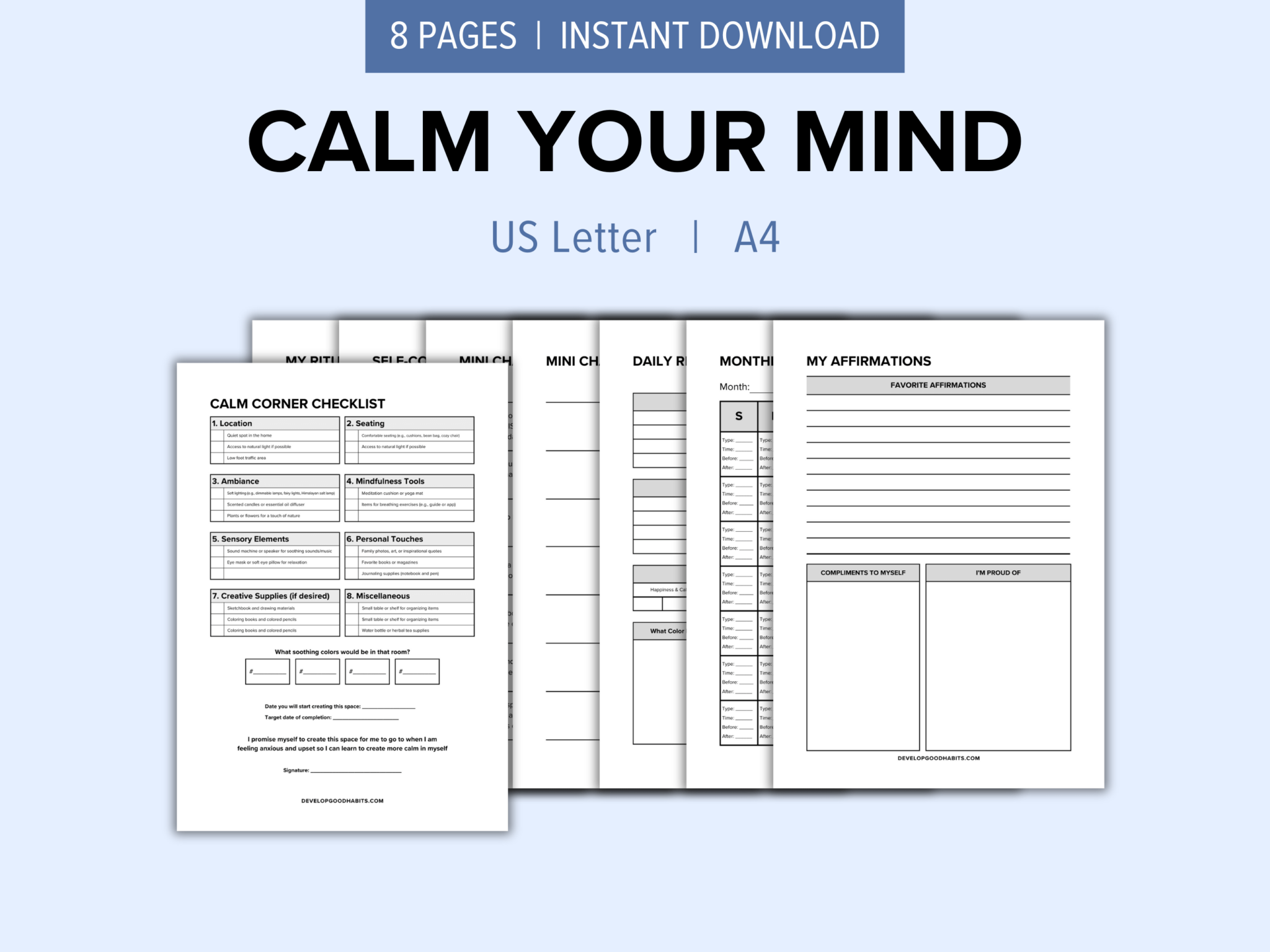 20 Printable Anxiety Worksheets for Kids, Teens & Adults - Happier Human
