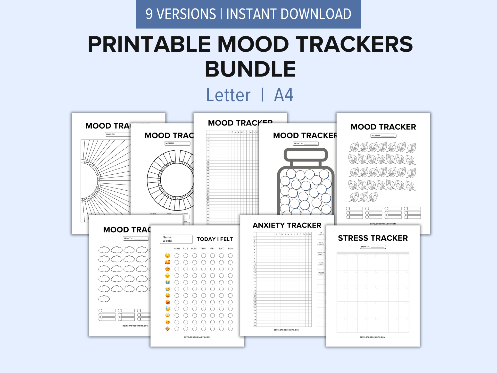 22 Mood Tracker Printables to Understand Yourself Better - Happier Human