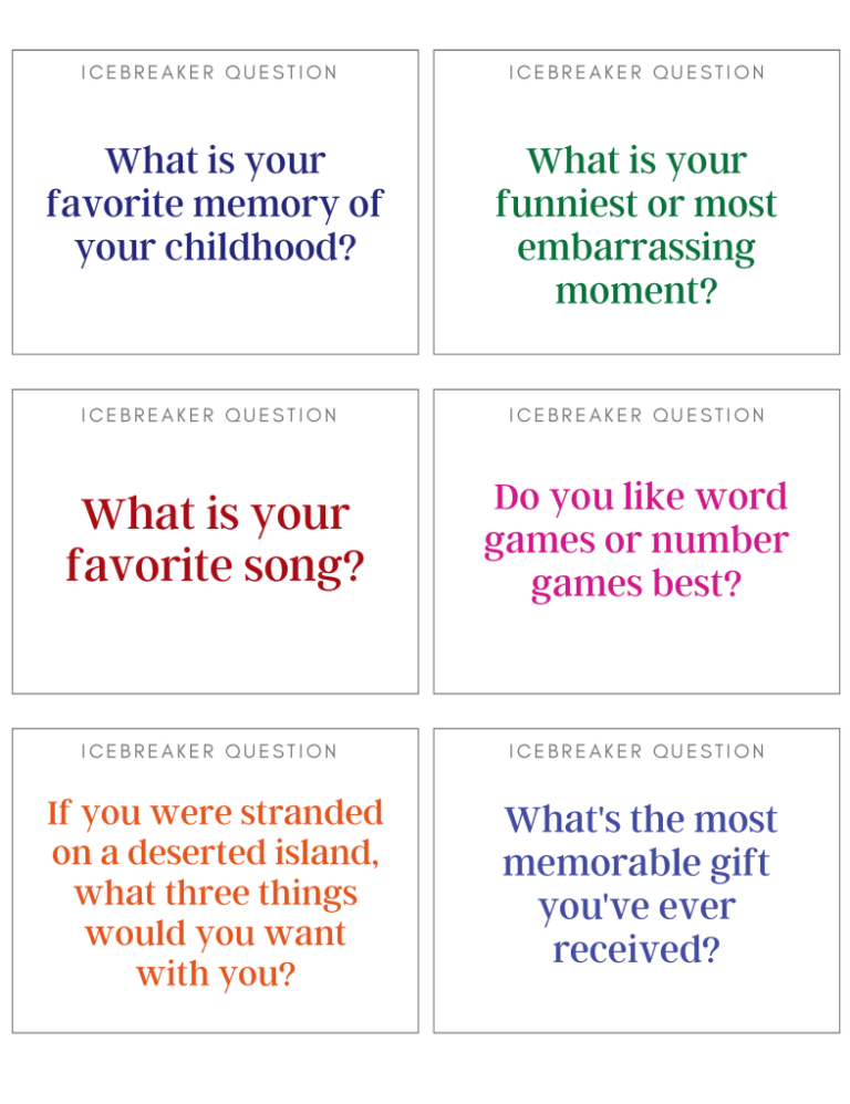 359 Fun Ice Breaker Questions for Work Events