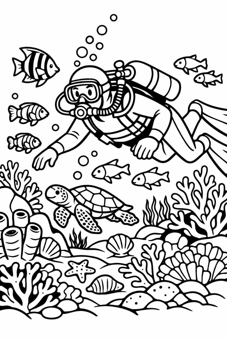 21 Under the Sea Coloring Pages for Kids to Explore the Ocean