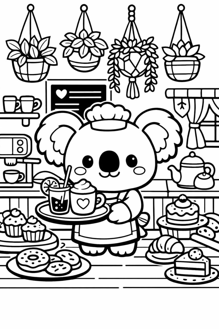 45 Cute Kawaii Animals Coloring Pages