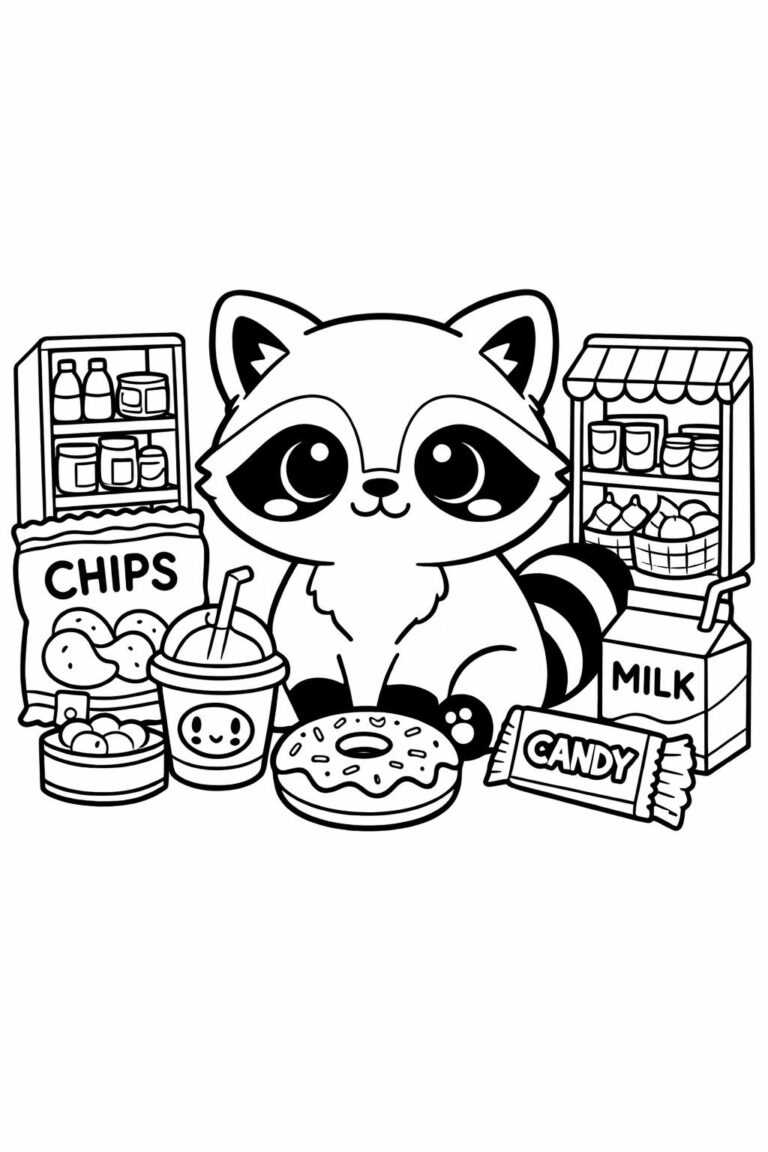 45 Cute Kawaii Animals Coloring Pages